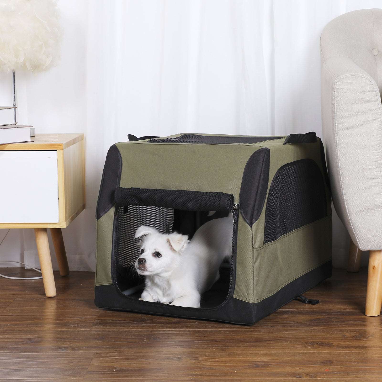 Petsfit Soft-Sided Portable Travel Kennel for Pet Dog Crate for Ondoor