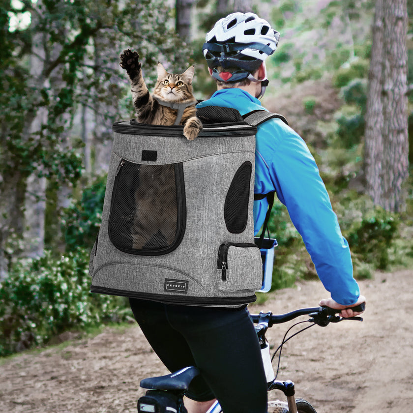 Petsfit Soft Pet Backpack Carrier for Hiking Dog Cat Carrier Bag – PETSFIT