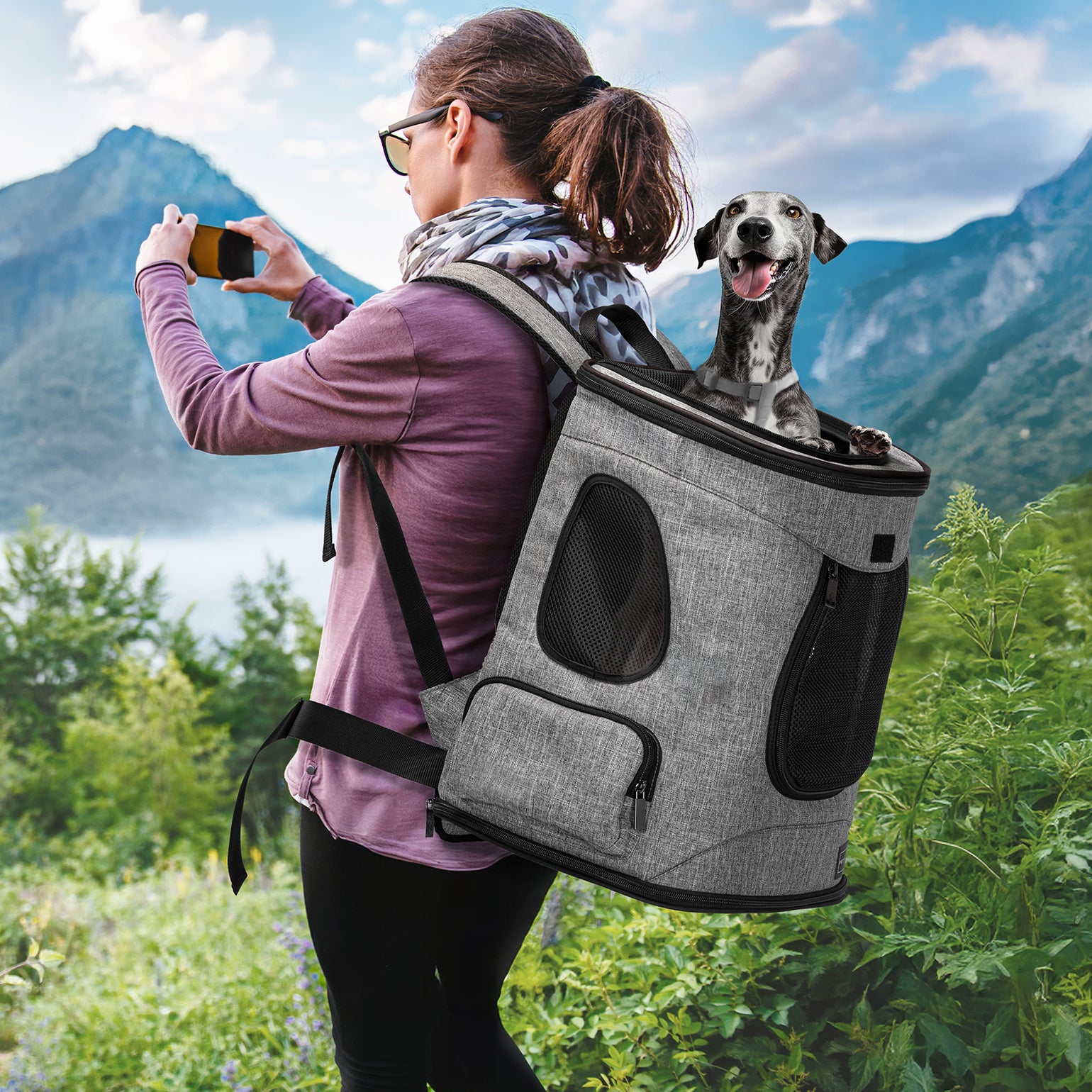 Petsfit Soft Pet Backpack Carrier for Hiking Dog Cat Carrier Bag – PETSFIT